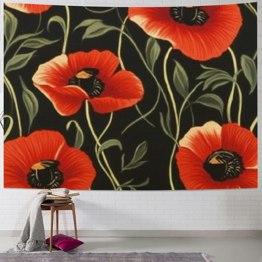 BCIIG Flowers Tapestry Wall Hanging Unique Style Graphic Tapestries ...