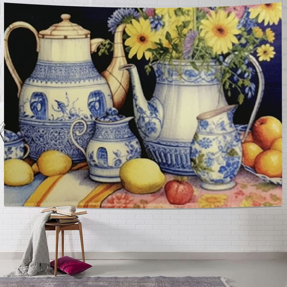 BCIIG Flowers Tapestry Wall Hanging Unique Style Graphic Tapestries ...