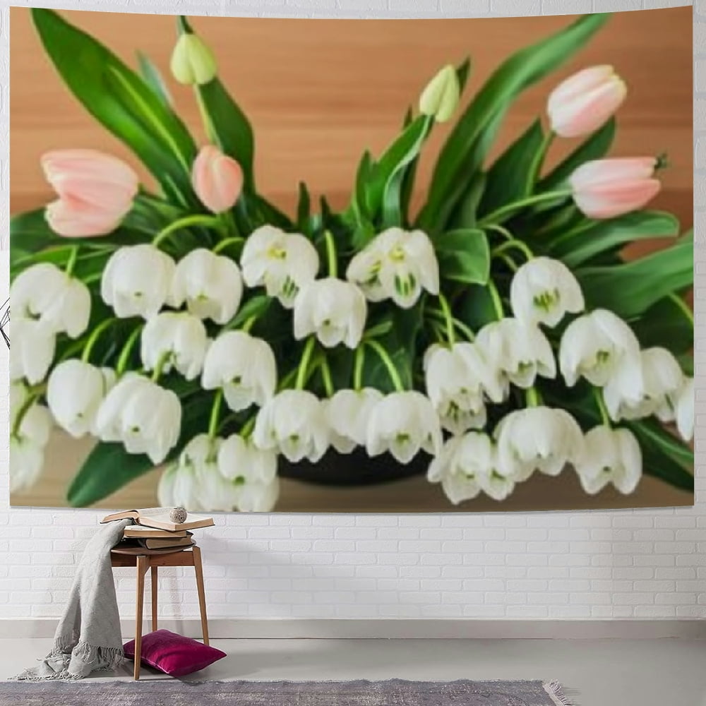 BCIIG Flowers Tapestry Wall Hanging Unique Style Graphic Tapestries ...