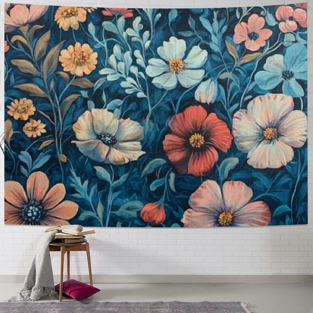 BCIIG Flowers Tapestry Wall Hanging Unique Style Graphic Tapestries ...