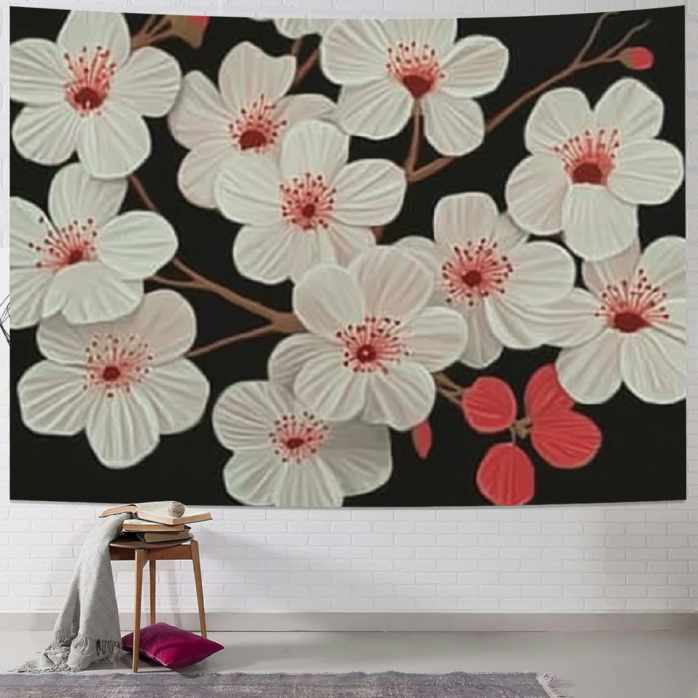 BCIIG Flowers Tapestry Wall Hanging Unique Style Graphic Tapestries ...