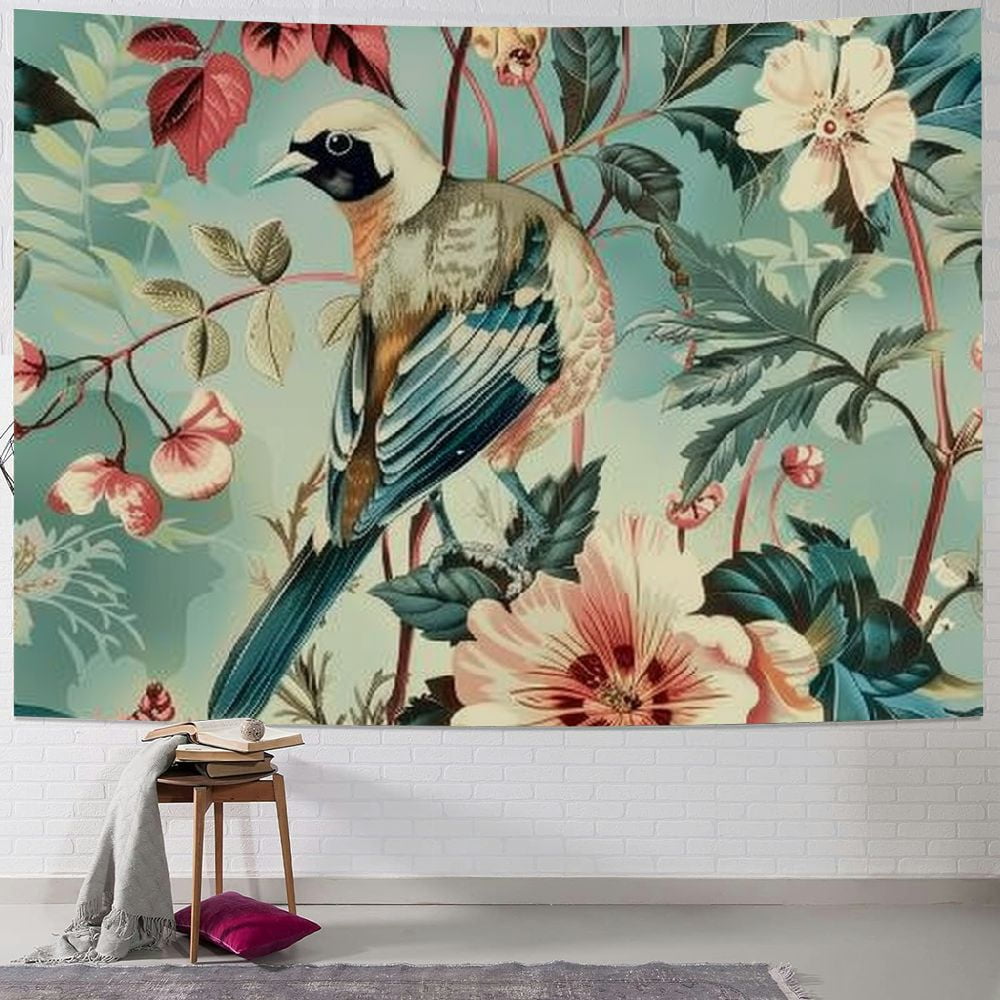 BCIIG Flowers Tapestry Wall Hanging Unique Style Graphic Tapestries ...