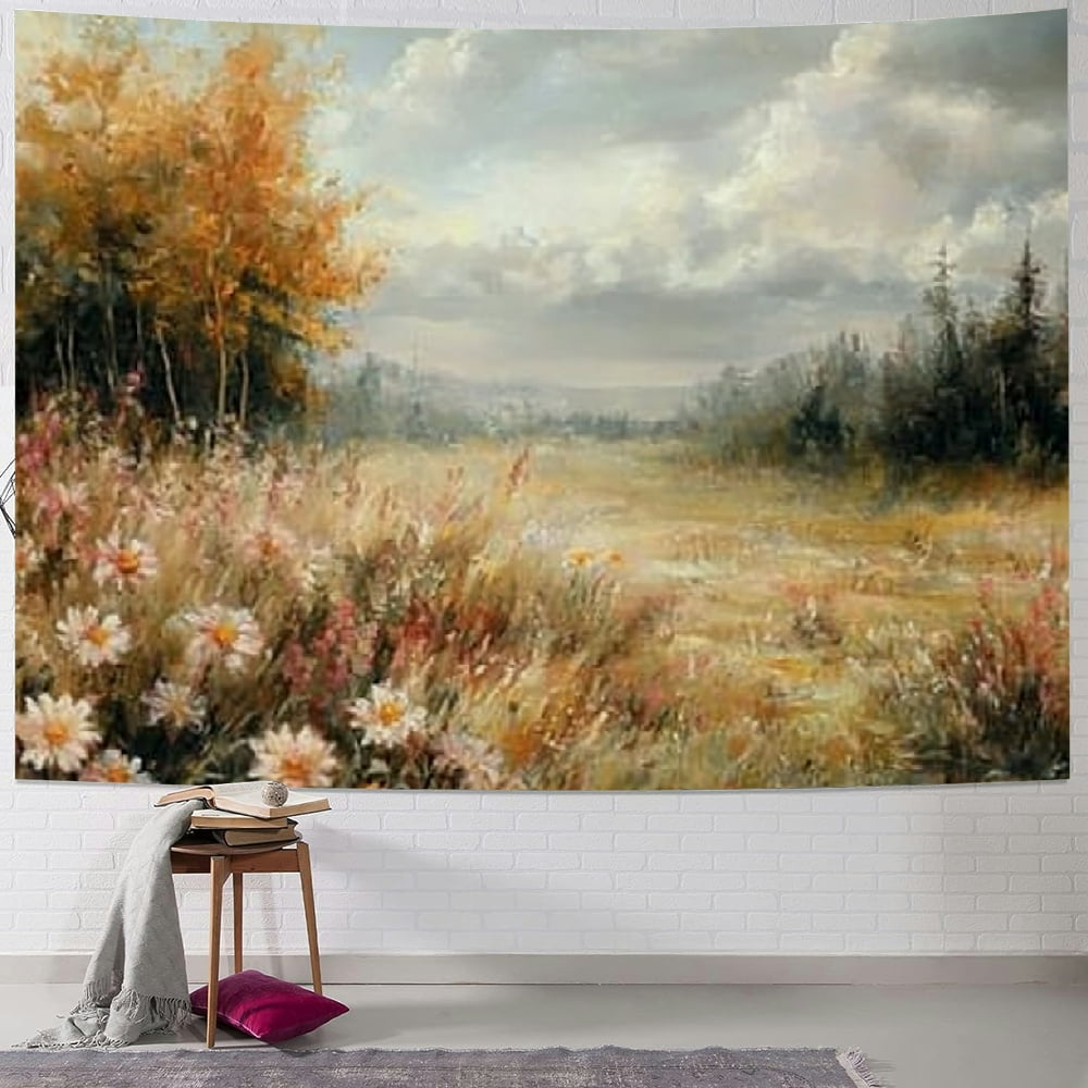 BCIIG Flowers Trees Tapestry Wall Hanging Unique Style Graphic ...