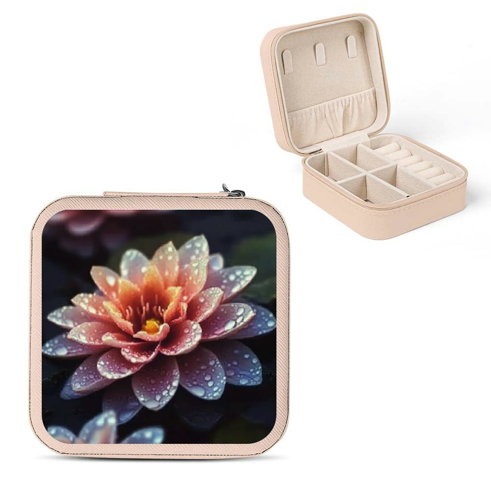 BCIIG Flowers Water Droplets Petals Jewelry Box for Necklaces Rings ...