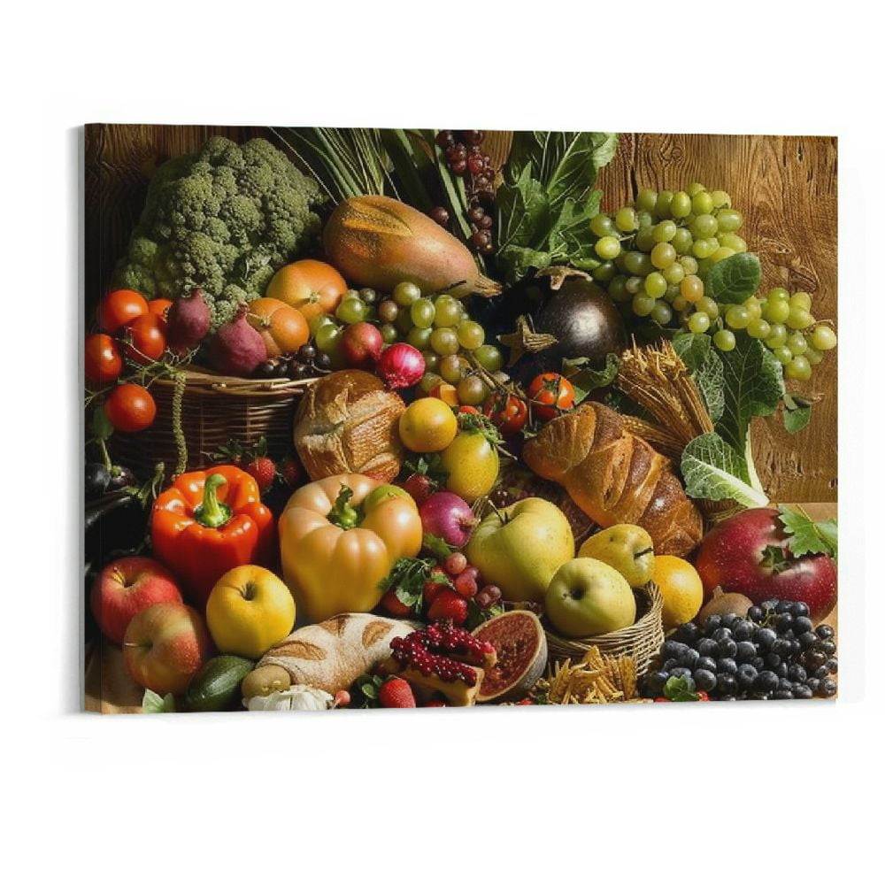 BCIIG Food Vegetable and Fruit Kitchen Canvas Wall Art unFramed Prints ...