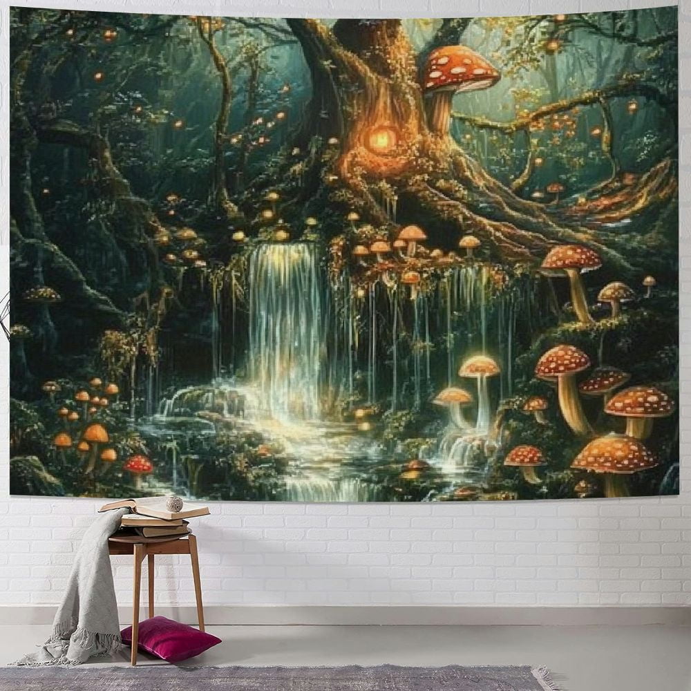 BCIIG Forest Wall Tapestry for Bedroom, Nature Green Tree of Life ...
