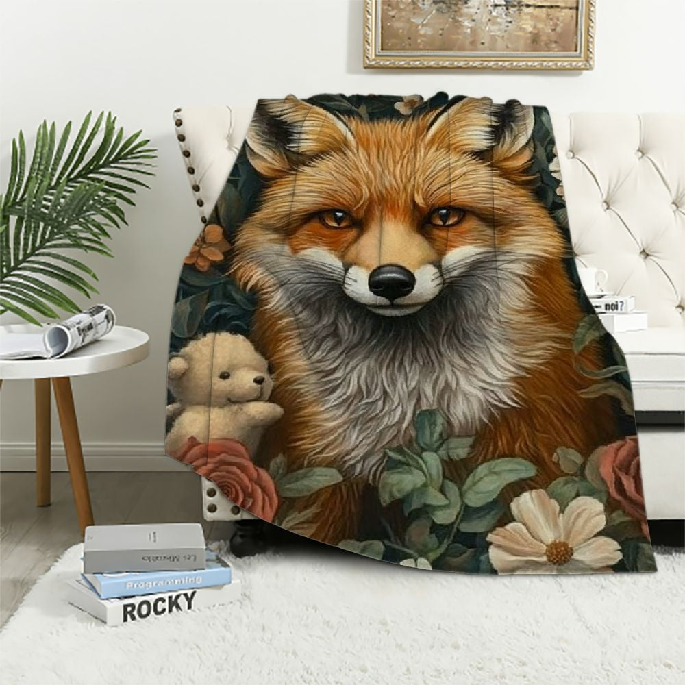 BCIIG Fox Blanket for Boys Girls Kids, Flannel Fox Blankets Gifts ...