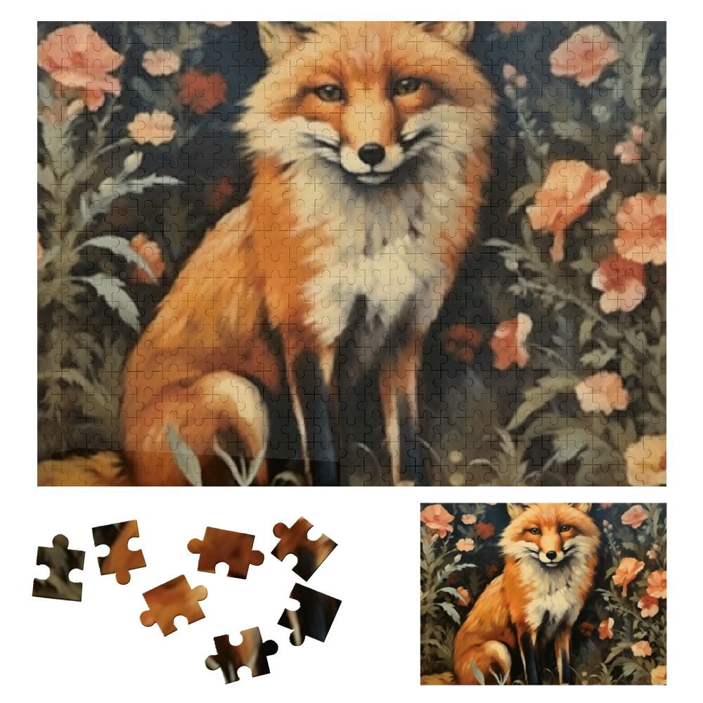 BCIIG Fox Flowers Fields Wooden Jigsaw Puzzle Challenging Difficult ...