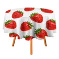 BCIIG Fresh Strawberry Seamless White Background Pattern Table Cloth ...