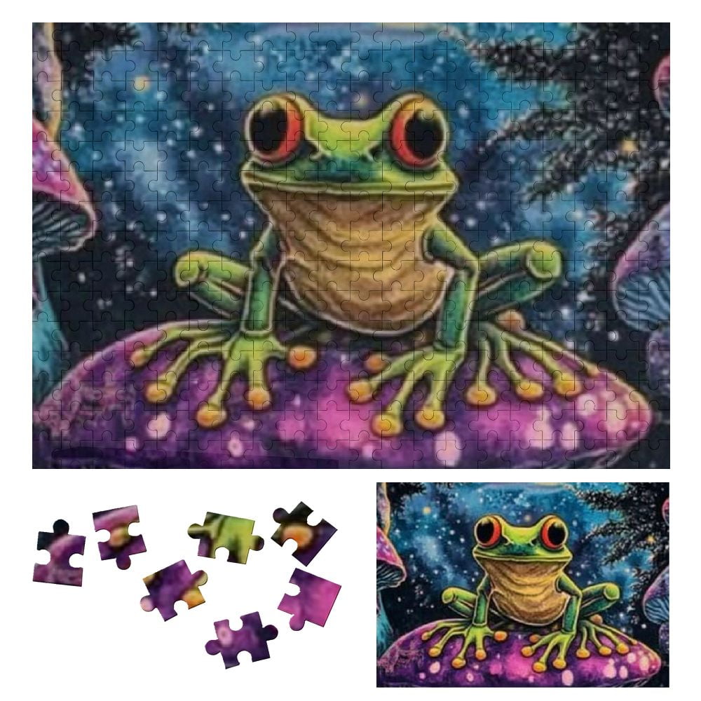 BCIIG Frog Mushroom Psychedelic Art Wooden Jigsaw Puzzle - Impossible ...