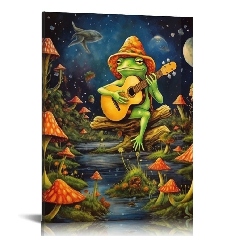 BCIIG Frog Mushrooms Fine Art Aesthetic Wall Painting for Classroom ...
