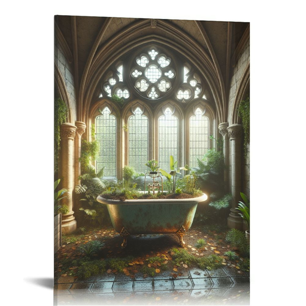 BCIIG Frog wall art in bathroom, frog in bathtub picture background ...