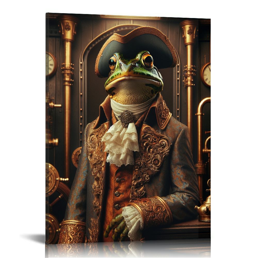 BCIIG Frog wall art in bathroom, frog in bathtub picture wall ...