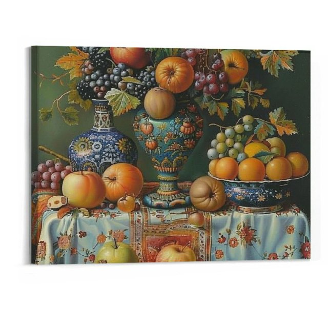 BCIIG Fruit Canvas Wall Art: Vintage Colorful Fruits and Vegetables ...