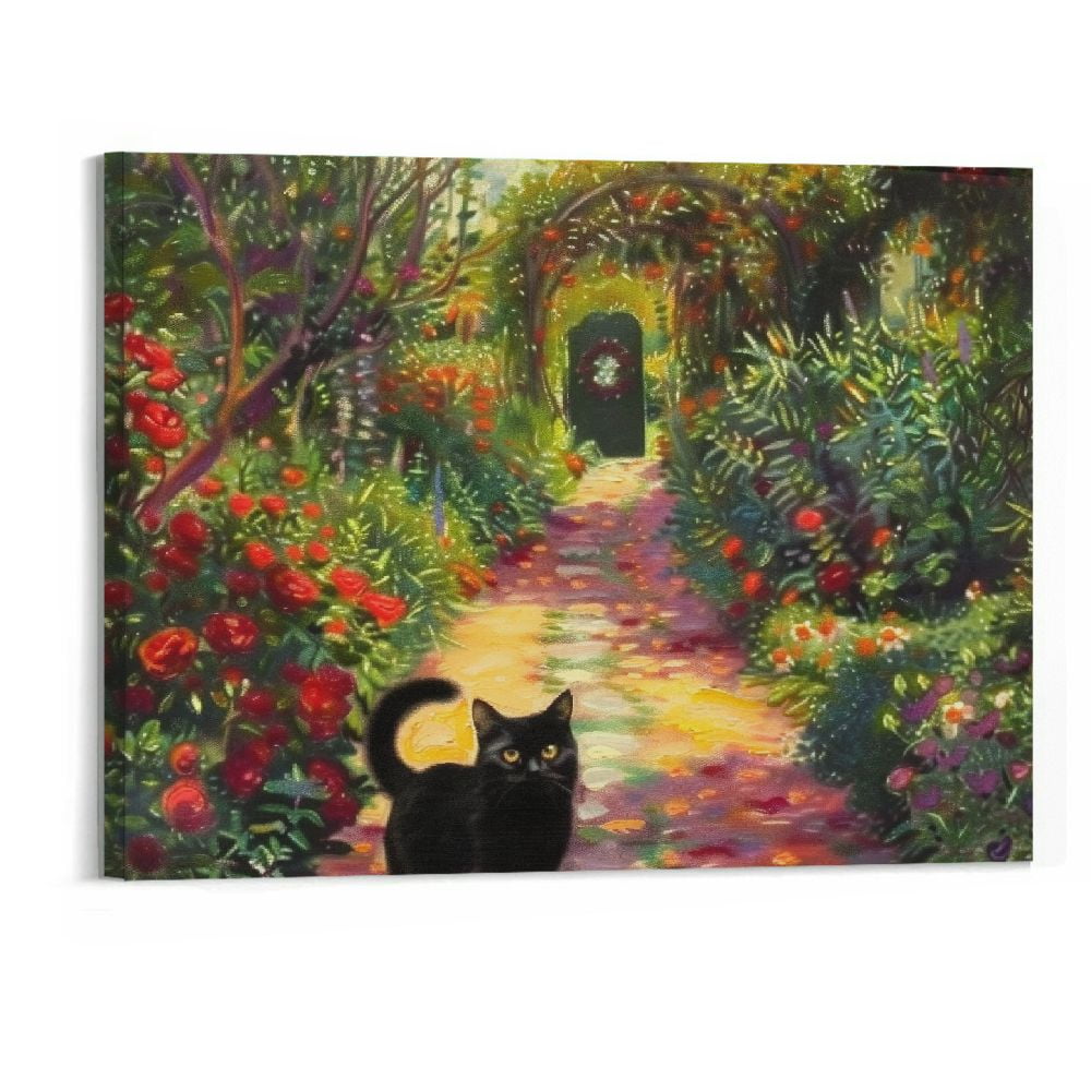 BCIIG Funny Black Cat Wall Art Cats in Famous Paintings Prints Matisse ...