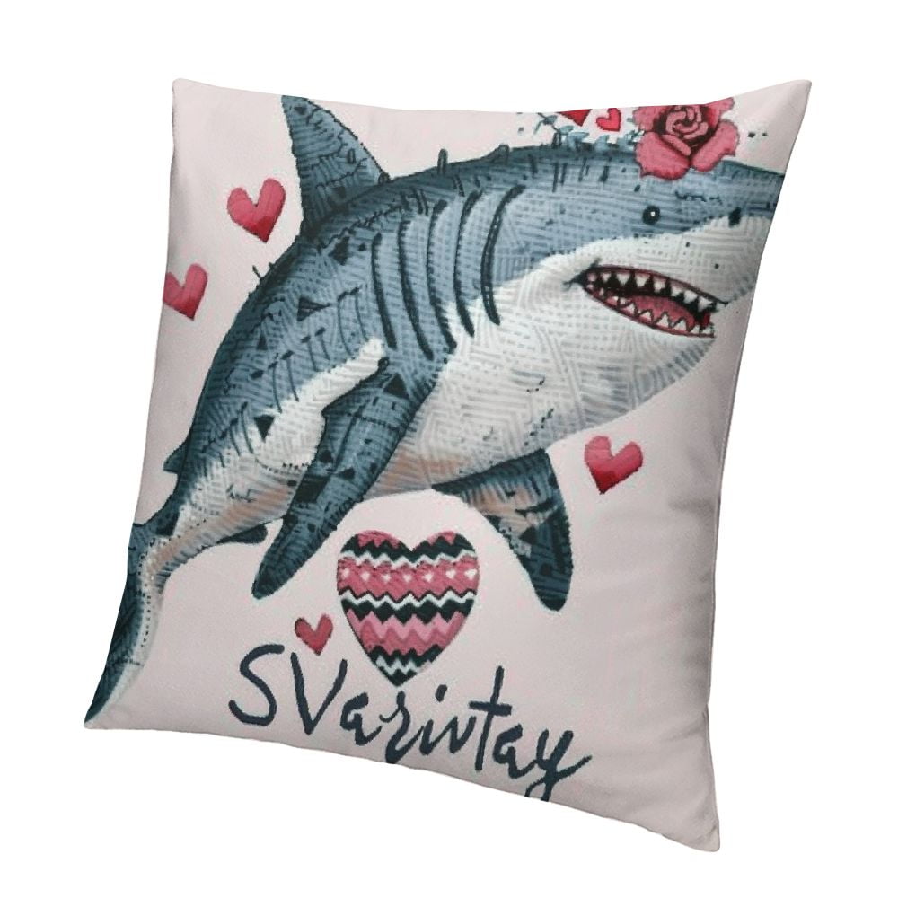 BCIIG Funny Shark You're Fintastic Valentine Throw Pillow Cover Gifts ...