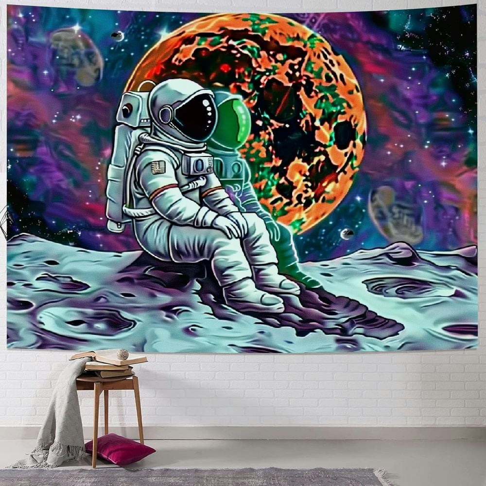 BCIIG Funny Space Astronaut Alien Tapestry for Men Guys Bedroom, Cool ...