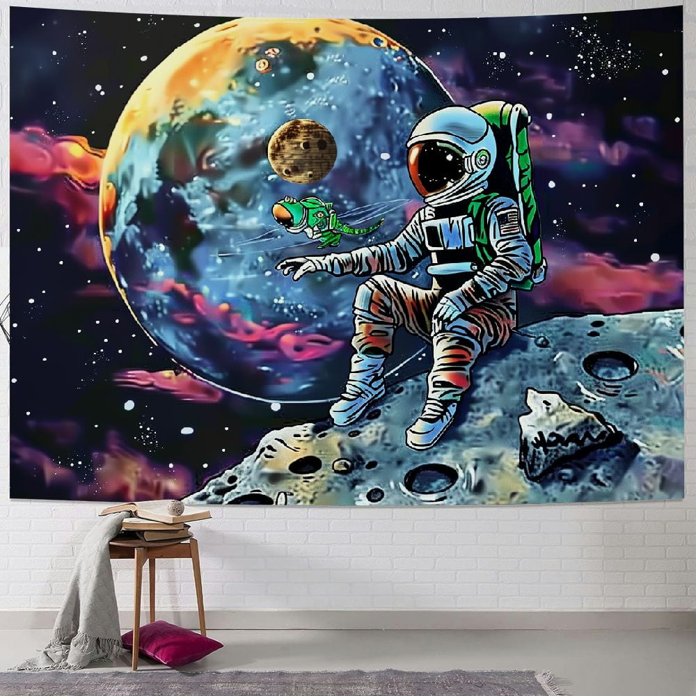 BCIIG Funny Space Astronaut Alien Tapestry for Men Guys Bedroom, Cool ...