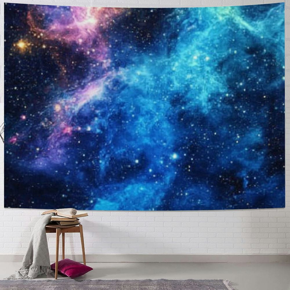 BCIIG Galaxy Tapestry for Bedroom Aesthetic Space Blue Night Starry Sky ...