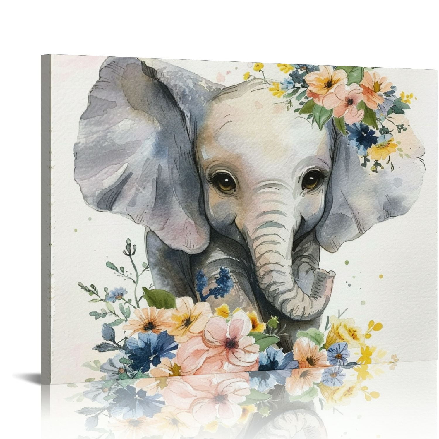 BCIIG Generic Baby Girl Nursery Wall Decor, Blush Navy Floral Safari ...