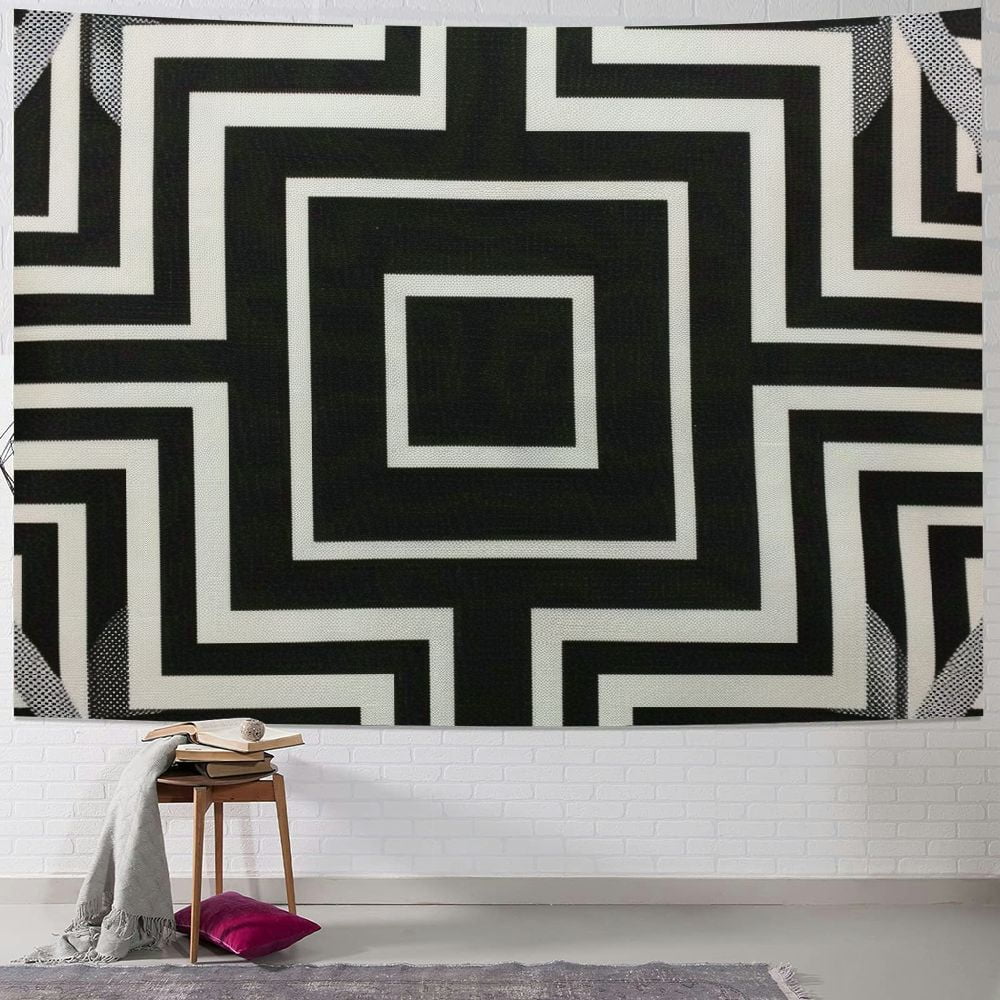 BCIIG Geometric Pattern Op Art Tapestry Wall Hanging Unique Style ...
