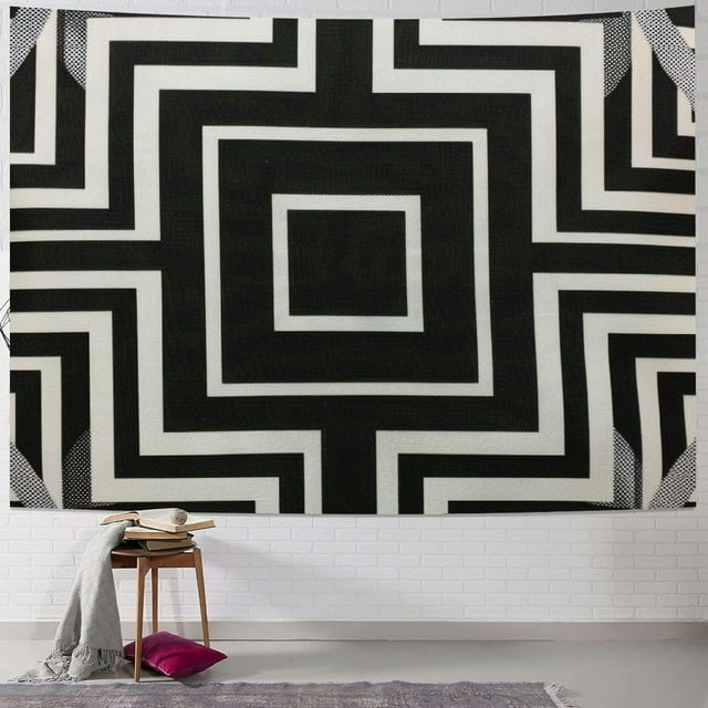 BCIIG Geometric Pattern Op Art Tapestry Wall Hanging Unique Style ...