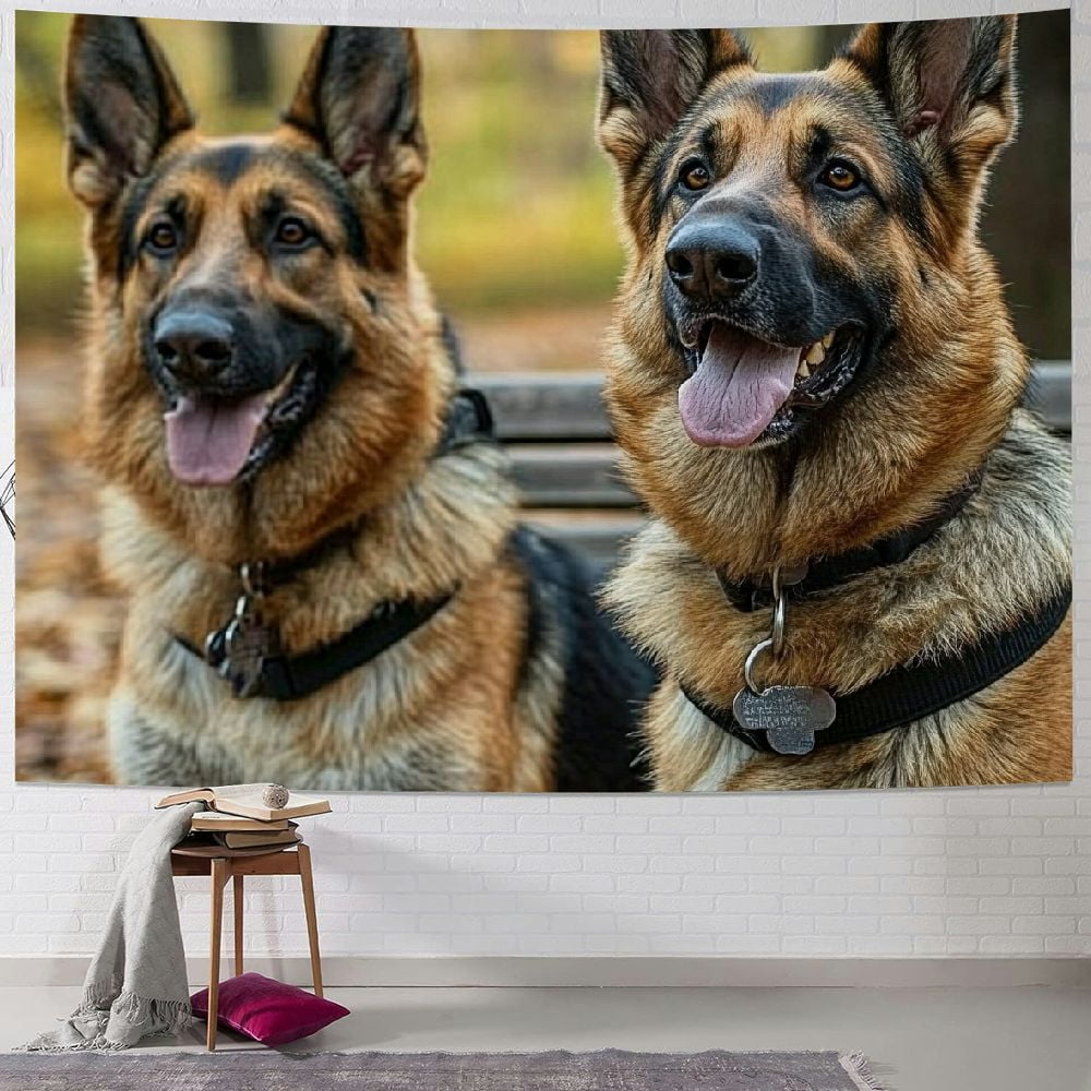 BCIIG German Shepherd Dogs Tapestry Wall Hanging Unique Style Graphic ...