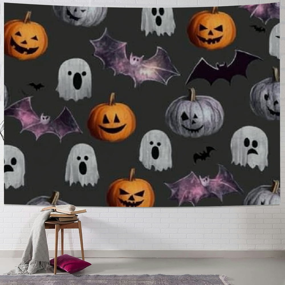 BCIIG Ghost Faces Bats Tapestry Wall Hanging Unique Style Home Decor ...