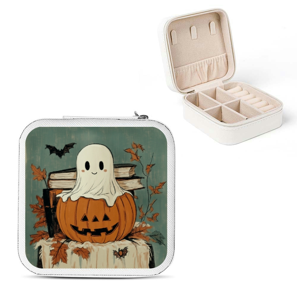 BCIIG Ghost Pumpkins Jewelry Box Flexible Storage for Necklaces Rings ...