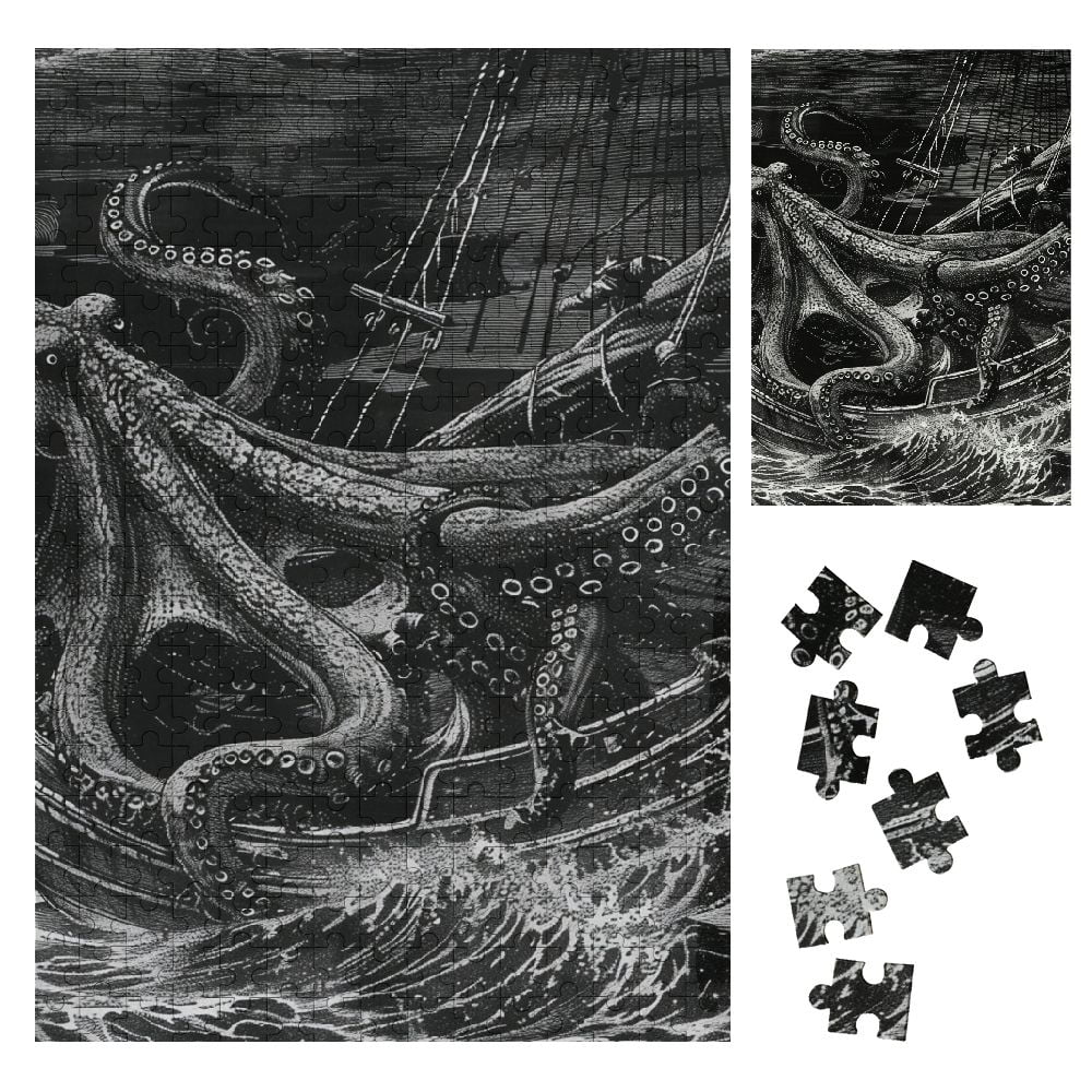 BCIIG Giant Octopus Wooden Jigsaw Puzzle Vertical Challenging Difficult ...