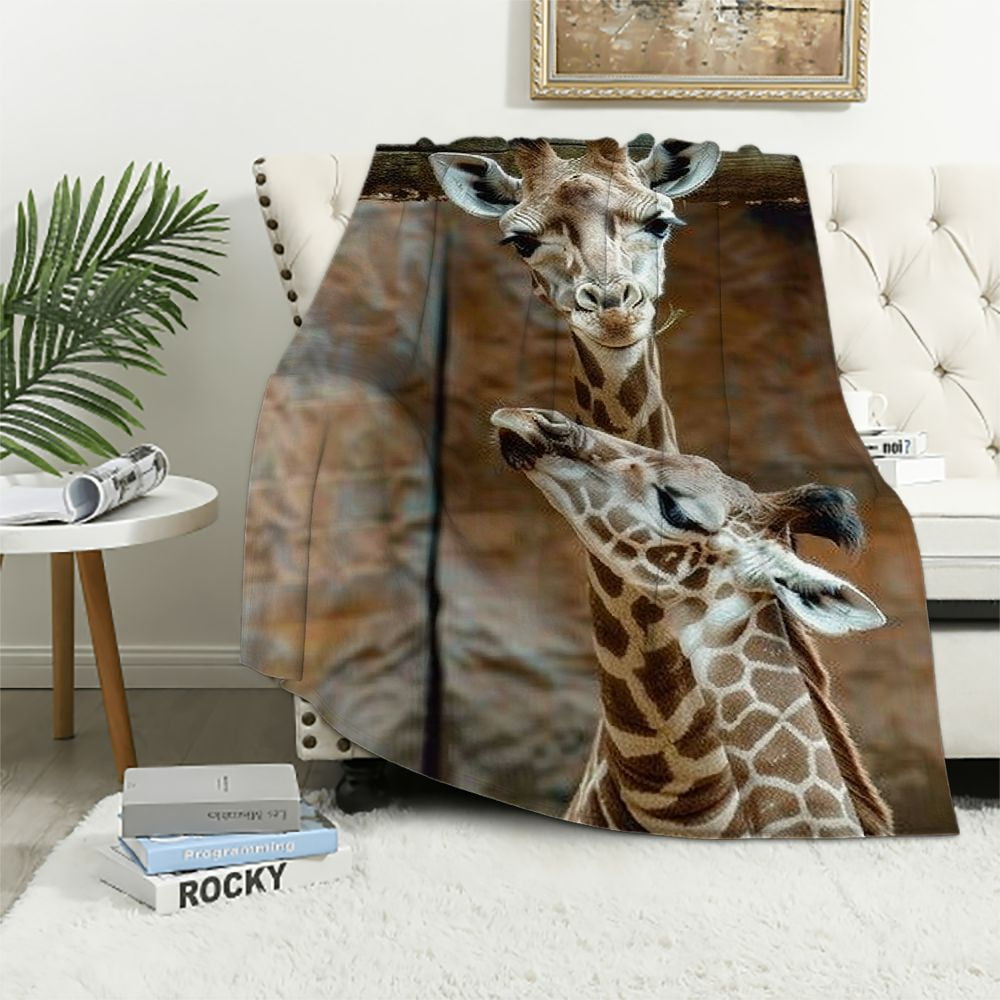 BCIIG Giraffe Baby Zoo Warm Lightweight Blanket Soft Fleece Throw ...