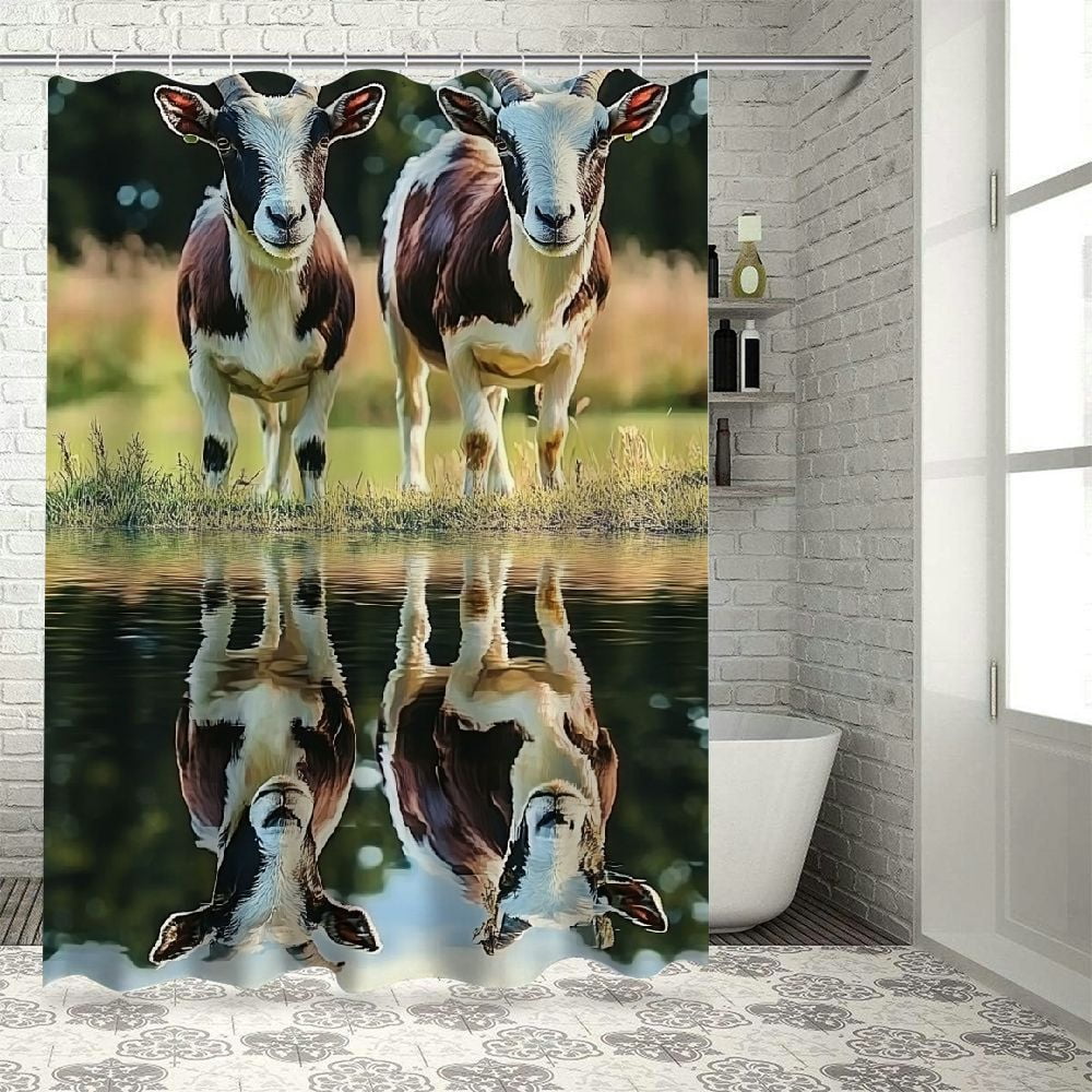 BCIIG Goats Field Reflection Bathroom Decoration Set with Hooks ...
