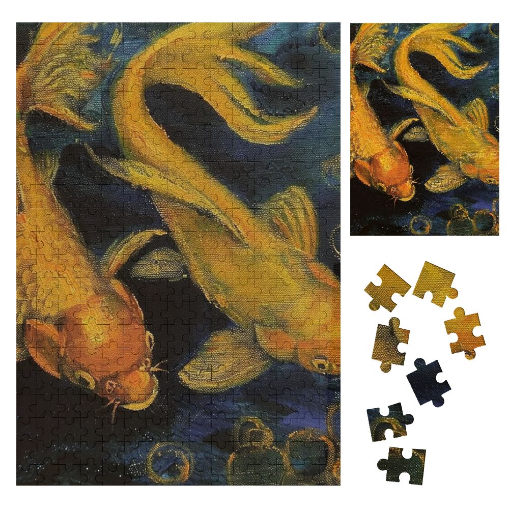 BCIIG Goldfish Wooden Jigsaw Puzzle Vertical Impossible Wooden Puzzle ...