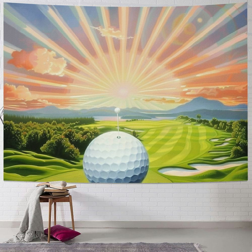 BCIIG Golf Ball Tee Golf Course Tapestry Wall Hanging Unique Style for ...