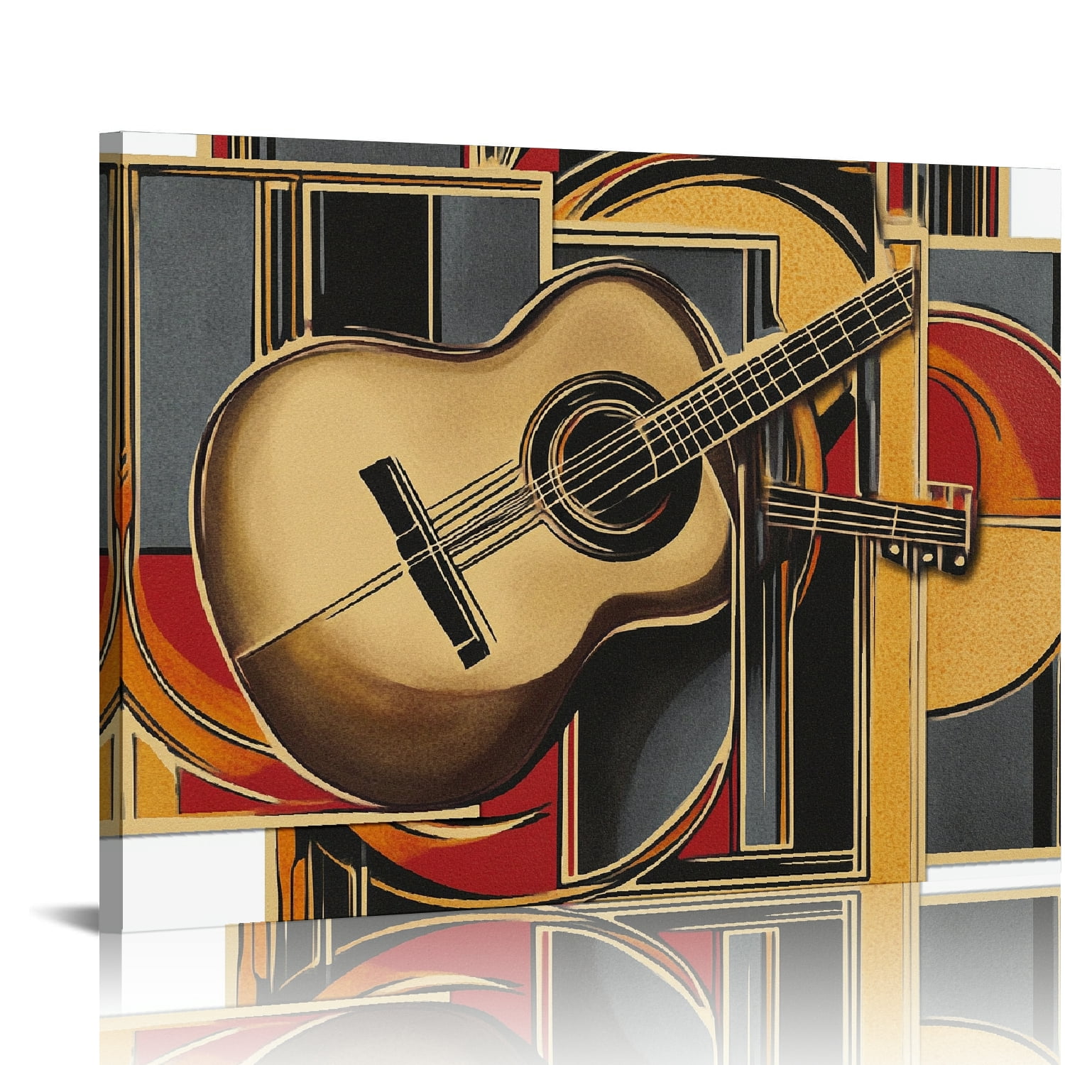 BCIIG Guitar Music Art Deco Canvas Wall Art for Home Decor 16x12in ...