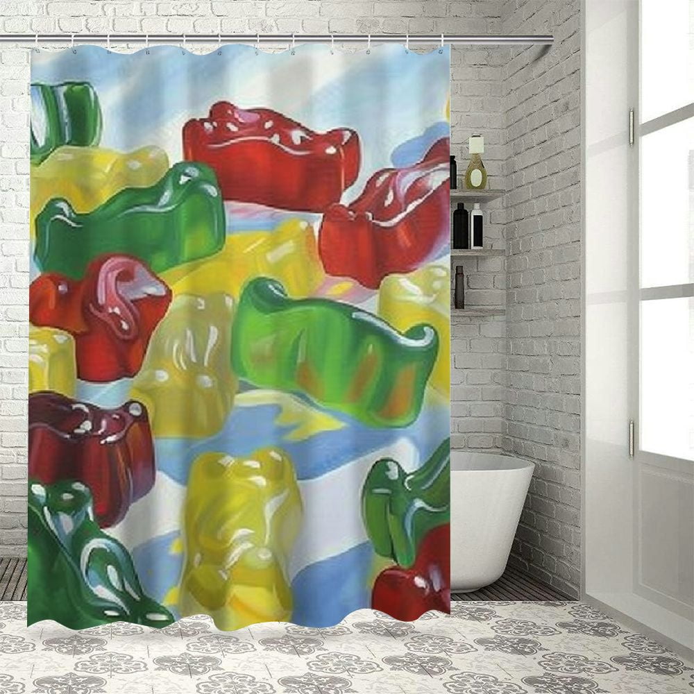 BCIIG Gummy Bears Bathroom Decor Set with Hooks, Colorful Luxurious ...