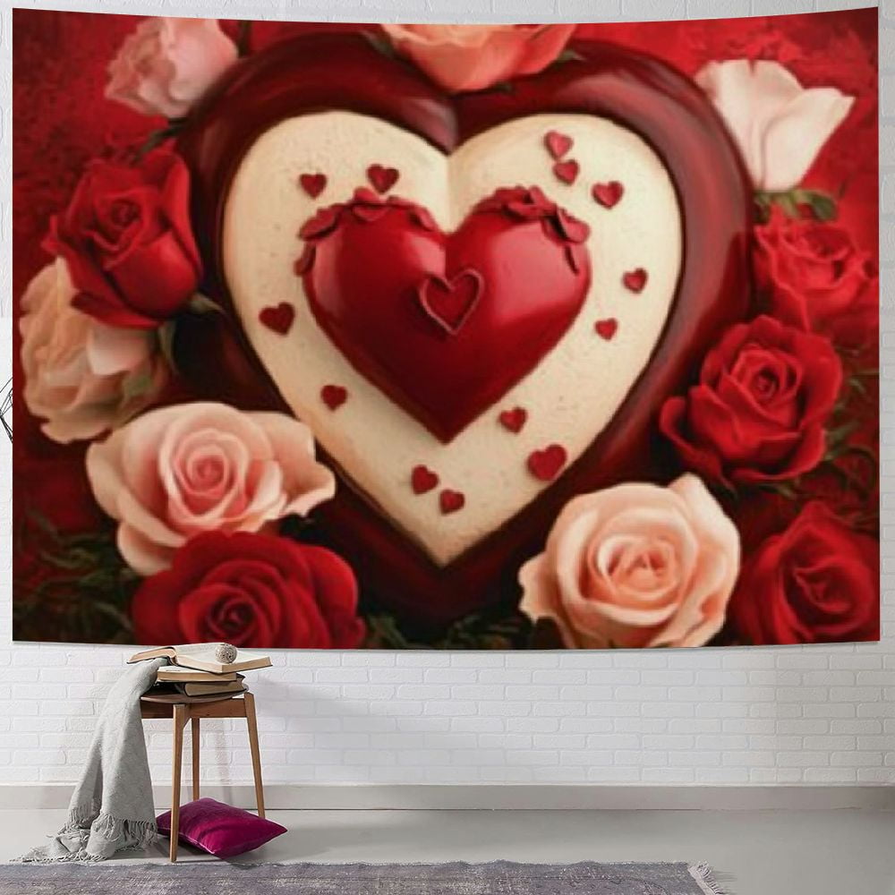 BCIIG Happy Valentine's Day Tapestry Wall Hanging Tapestry, Tapestry ...