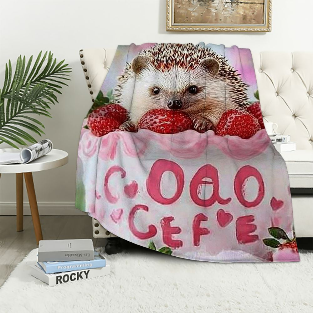 BCIIG Hedgehog Blankets - Soft Fuzzy Blanket Throw for Girls Blankets ...
