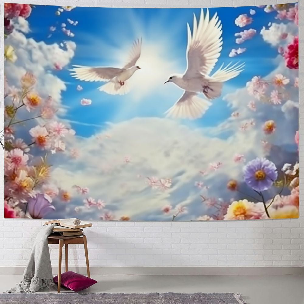 BCIIG Holy Peace Dove Tapestry Love and Peace Background Spirit Bird in ...