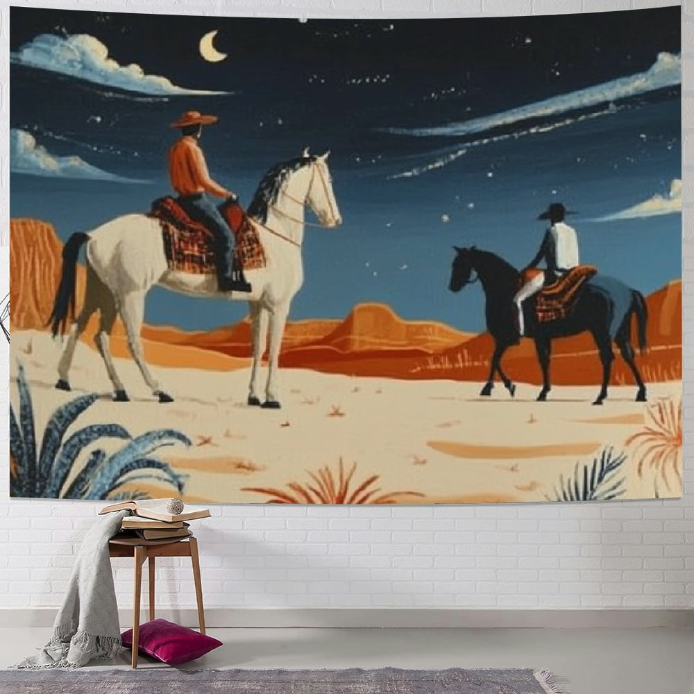 BCIIG Horse Desert Tapestry Wall Hanging Unique Style Graphic ...