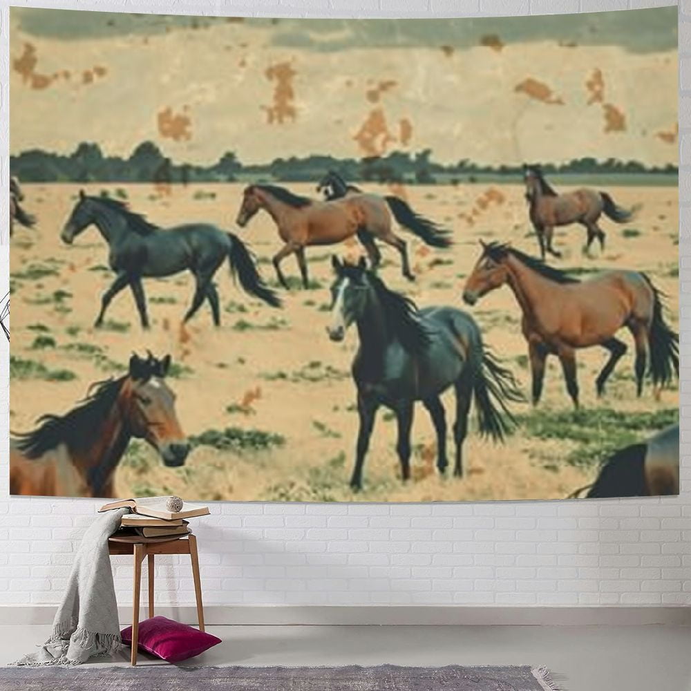BCIIG Horses Field Album Cover Tapestry Wall Hanging Unique Style ...