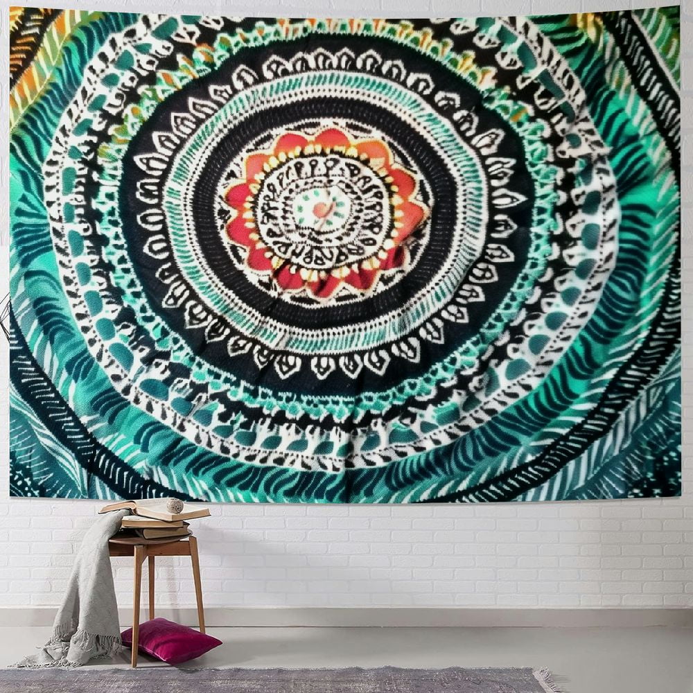 BCIIG Indian Cotton Green Tapestry Mandala Wall Hangings- Tapestry For ...