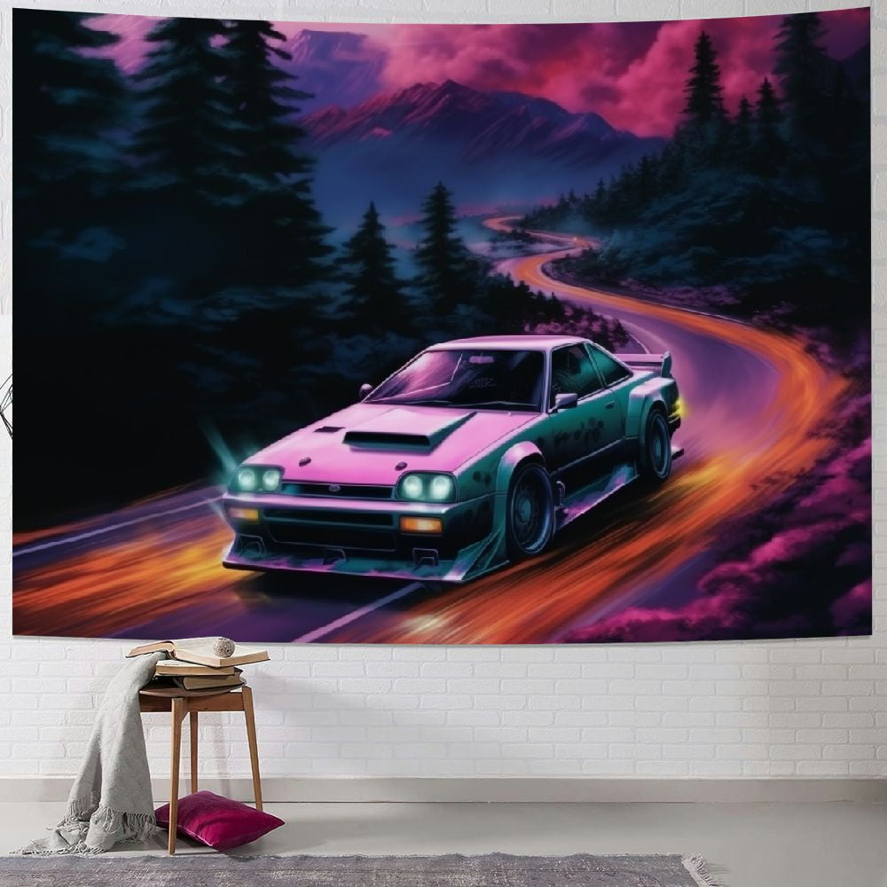 BCIIG Japanese JDM Car S13 Purple Race Drifting Speed Anime Cool ...