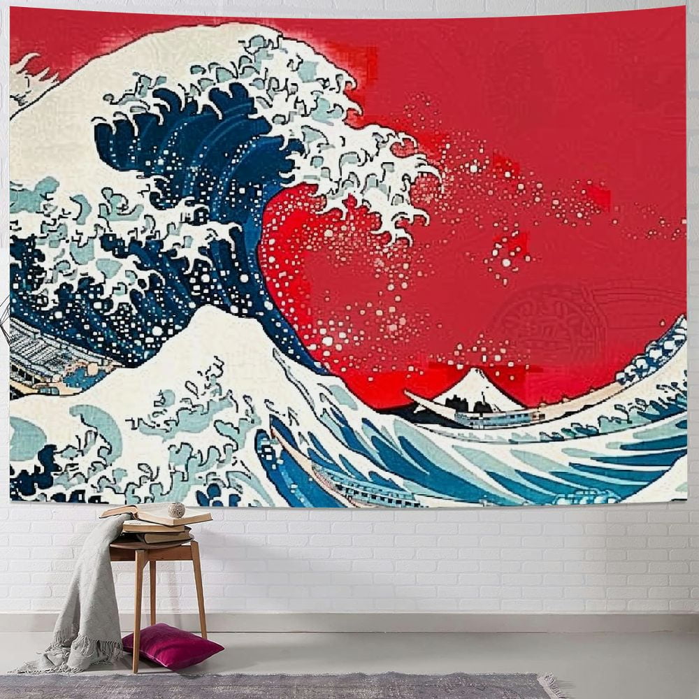 BCIIG Japanese Monster Tapestry The Great Wave off Kanagawa Painting ...