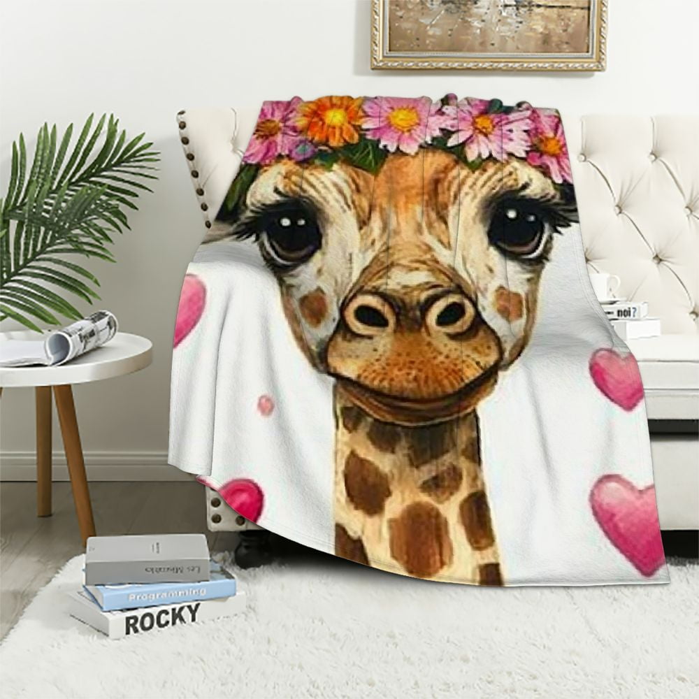 BCIIG Just A Girl Who Loves Giraffes Blanket Lightweight Cozy Flannel ...