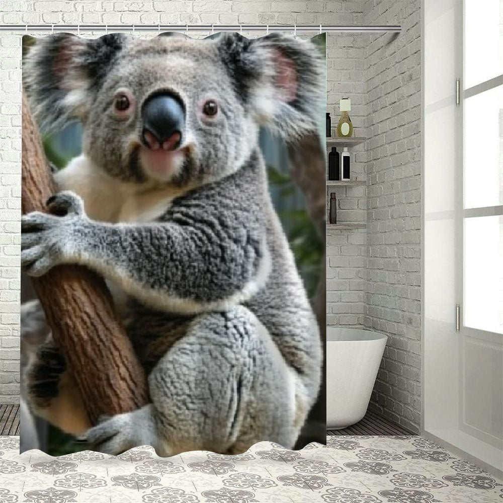 BCIIG Koala Bear Chic Modern Bathroom Decor Shower Curtain with Hooks ...