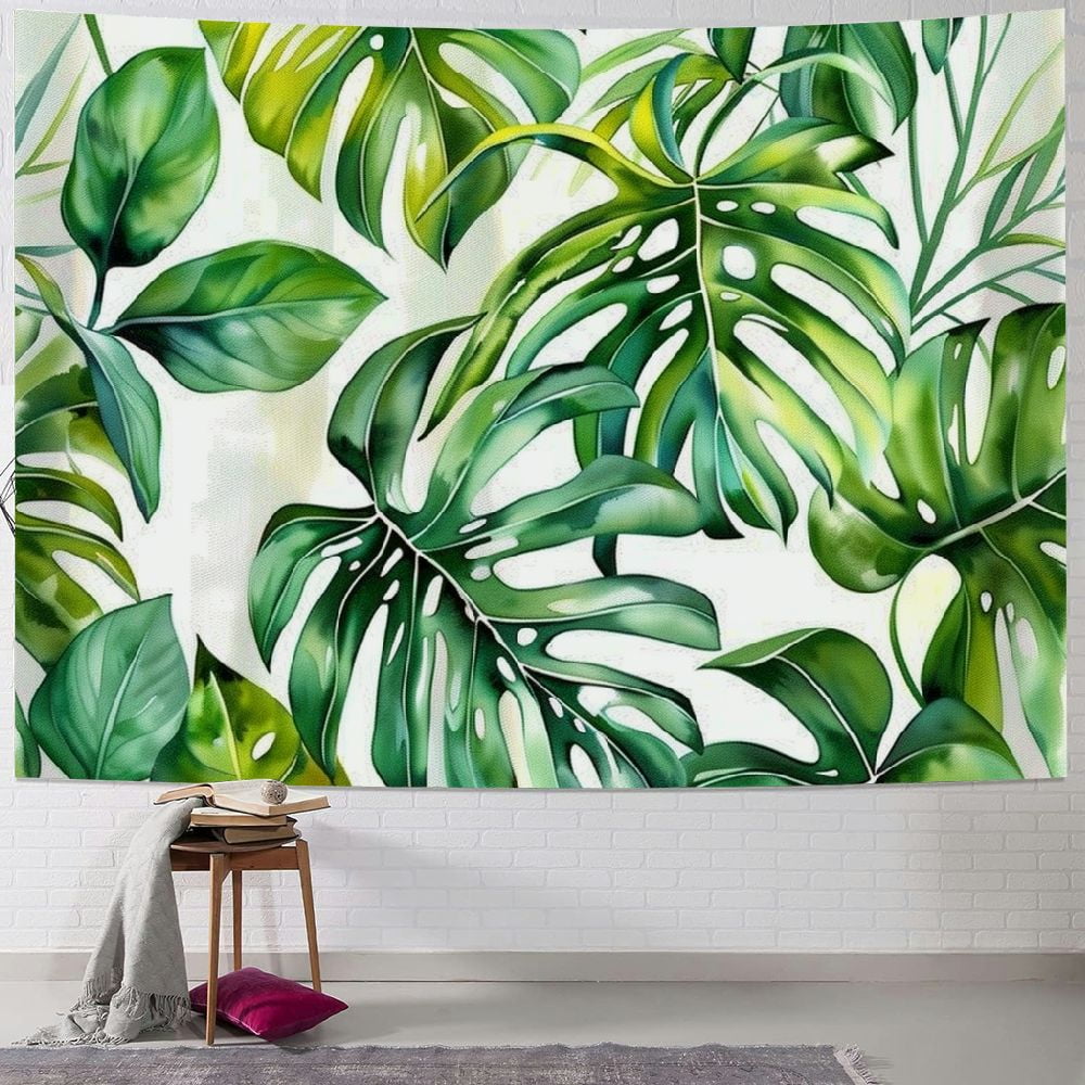 BCIIG Leaf Tapestry Wall Hanging Unique Style Graphic Tapestries Home ...