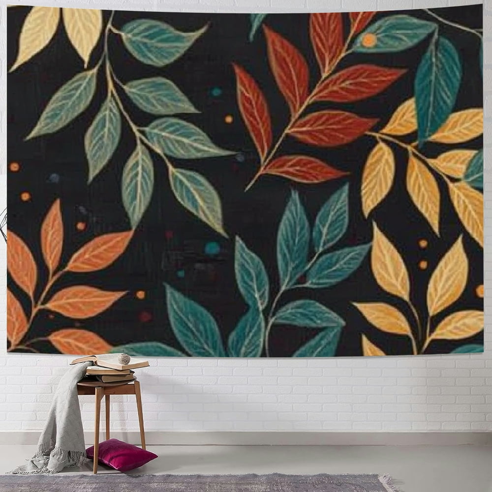 BCIIG Leaf Tapestry Wall Hanging Unique Style Graphic Tapestry Home ...