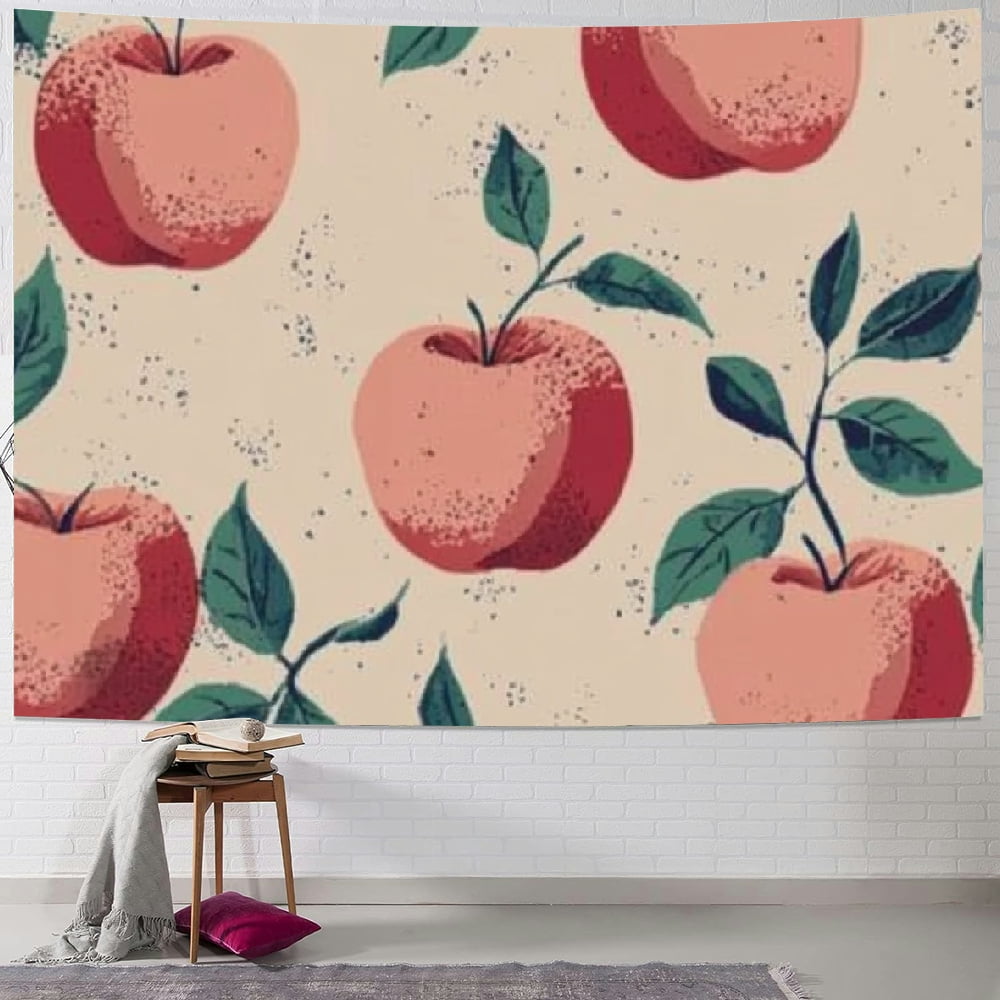 BCIIG Leaves Apples Tapestry Wall Hanging Unique Style Graphic ...