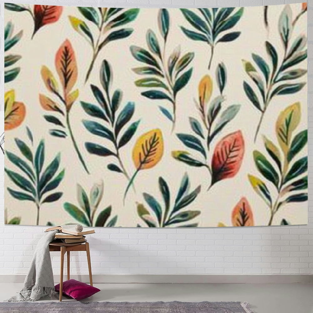BCIIG Leaves Flowers Patterns Tapestry Wall Hanging Unique Style ...